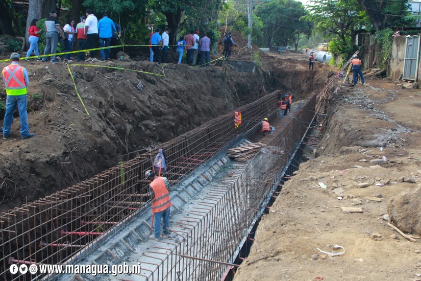 Avanza proyecto vial y drenaje pluvial en el Distrito II de Managua